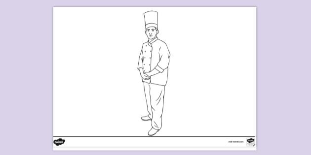 FREE! - Chef Two_Colouring Sheet (teacher made)