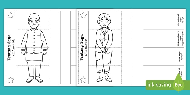 All About Me Flapbook Indonesian (teacher made)