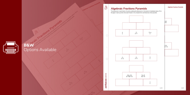 👉 Algebraic Fractions Pyramids | KS5 Maths | Beyond: Advanced