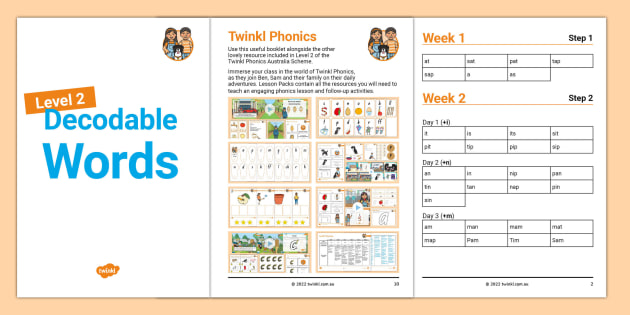 Level 2 Phonics Word Booklet (Teacher-Made)