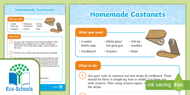 Homemade Castanets: Craft (teacher made)