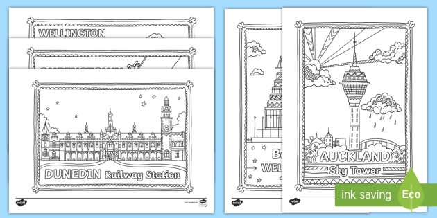 New Zealand Buildings Mindfulness Colouring Pack