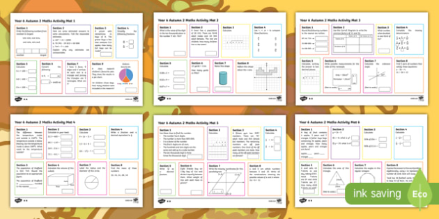 Year 6 Autumn 2 Maths Activity Mats (teacher made)