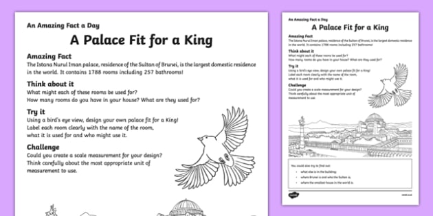 A Palace Fit for a King Worksheet / Worksheet, worksheet