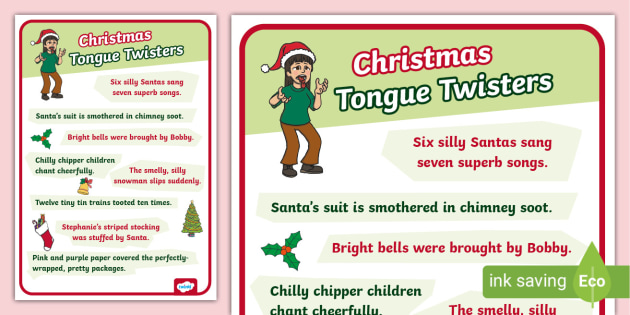 Winter Tongue Twisters Winter Tongue Twisters For K 2nd Grade