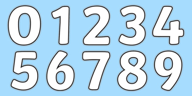  Letter Cut Outs Blank A4 Display Numbers