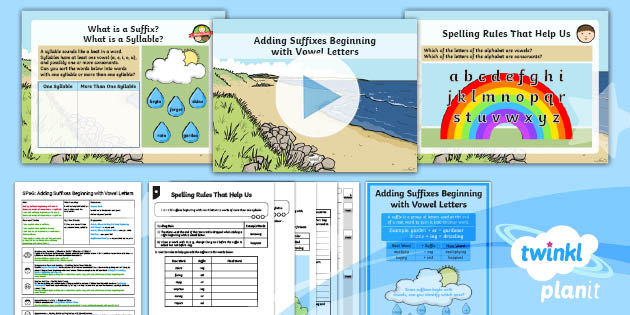 Suffixes Beginning with Vowels Lesson Plan - Year 3 English