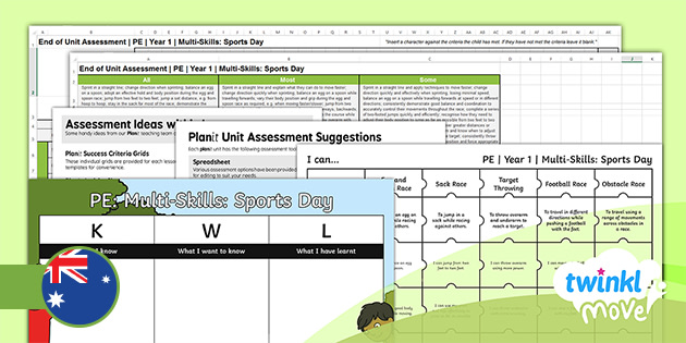 Move PE Year 1 Multi-Skills: Sports Day Assessment Pack