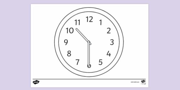 Clock Face Colouring Sheet | Colouring Sheets (teacher made)