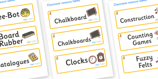 Cat Themed Editable Additional Classroom Resource Labels