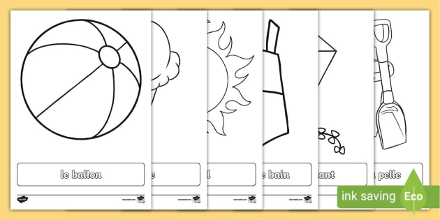 👉 French Summer Colouring Pages (Teacher-Made) - Twinkl