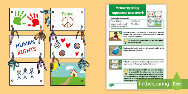 Menseregtedag Tapisserie Kunsvlyt (teacher made)