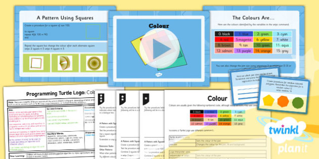 Computing: Programming Turtle Logo: Colour Year 4 Lesson Pack 3