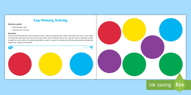 Cup Memory Activity