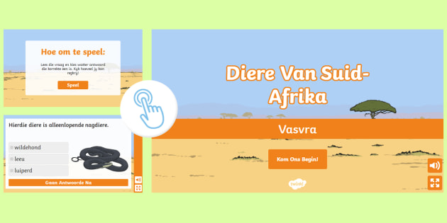 FREE! - Interaktiewe Speletjie - Diere Van Suid-Afrika Vasvra