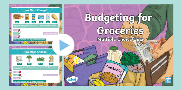 Life Skills: Budgeting for Groceries PowerPoint Quiz