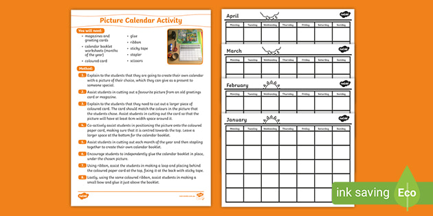 Picture Calendar Activity (teacher made)