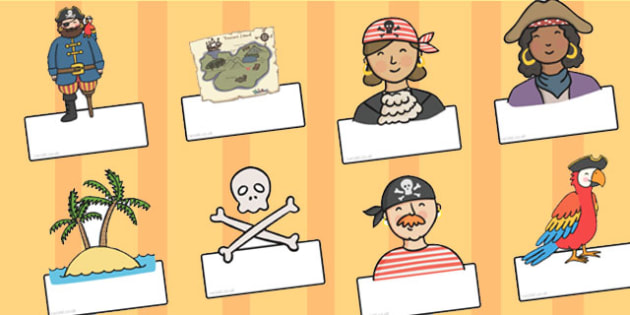 FREE! - Editable Pirate Labels (teacher made)