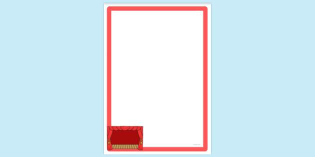 Drama Stage Page Border | Page Borders | Twinkl