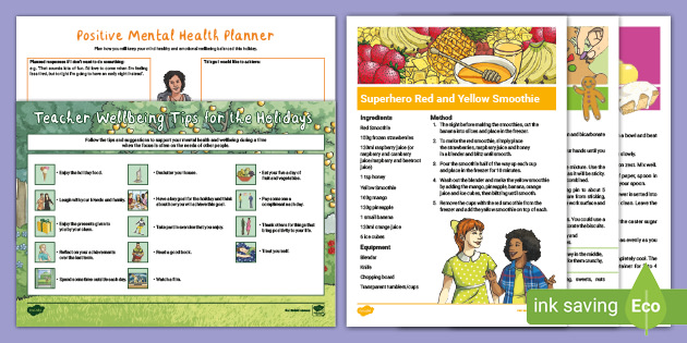 Teacher Wellbeing Summer Holiday Pack (teacher made)