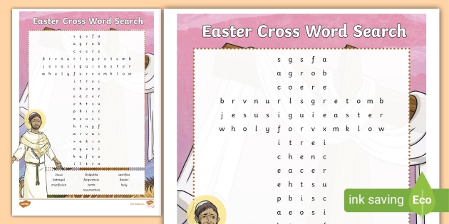 Easter Cross Word Search | KS2 Easter Shape Word Search