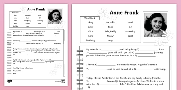 Anne Frank Activities | twinkl.com