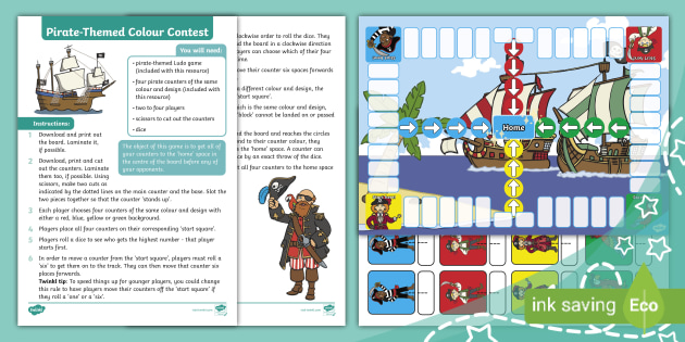 Pirate-Themed Colour Contest Game (teacher made)