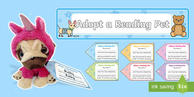 Adopt a Reading Pet Tags