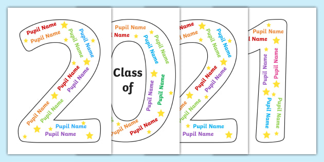 Class of 2020 Editable Name Posters