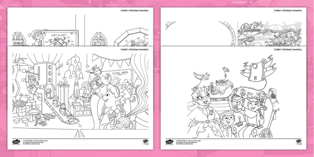 Christmas Colouring PDF | Cookie's Christmas Invention