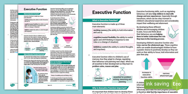 Executive Function | CPD | Twinkl (teacher made)