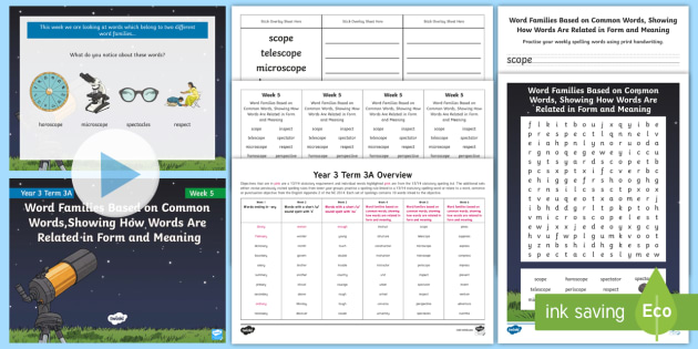 Year 3 Term 3A Week 5 Spelling Pack (teacher made)