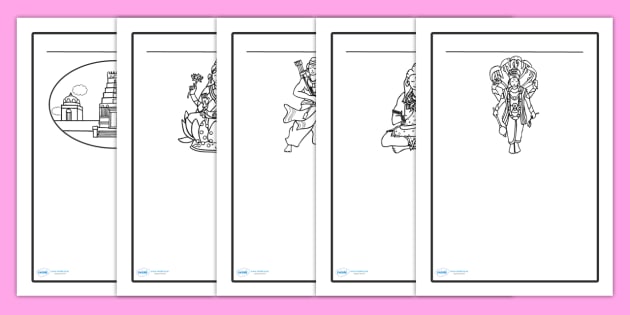 Hindu Writing Frames