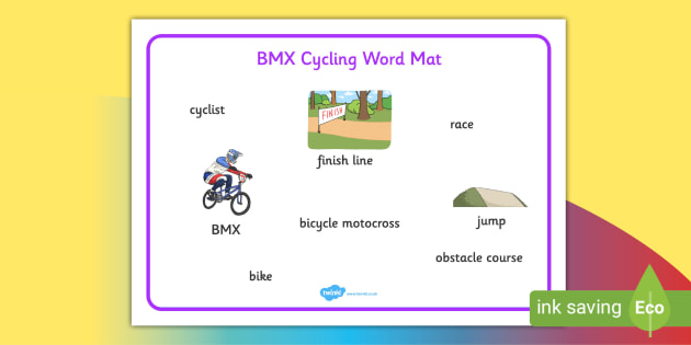 BMX Cycling Word Mat (teacher made)