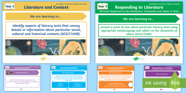 Australian Curriculum English: Year 5 Literature Content Descriptions ...