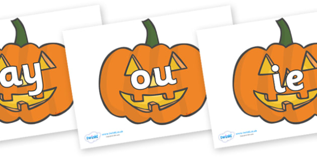FREE! - Phase 5 Phonemes on Jack O'lanterns (teacher made)