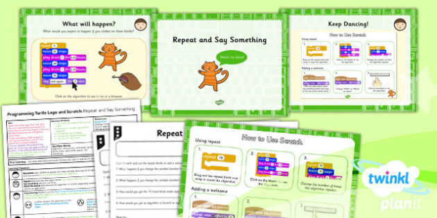 Computing Programming Turtle Logo And Scratch Repeat And Say