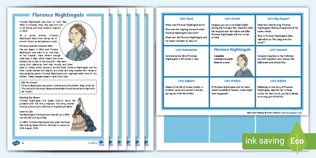 Florence Nightingale Reflective Reading Comprehension Activity