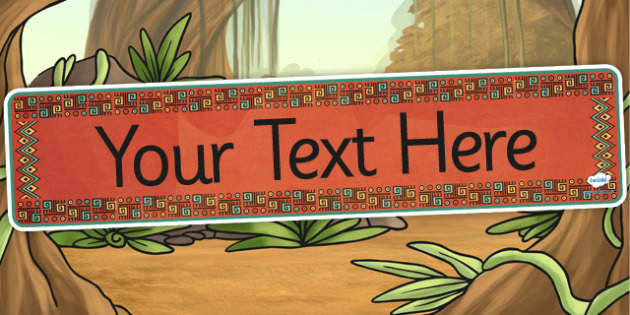 Maya Civilization Themed Editable Banner Template - mayans