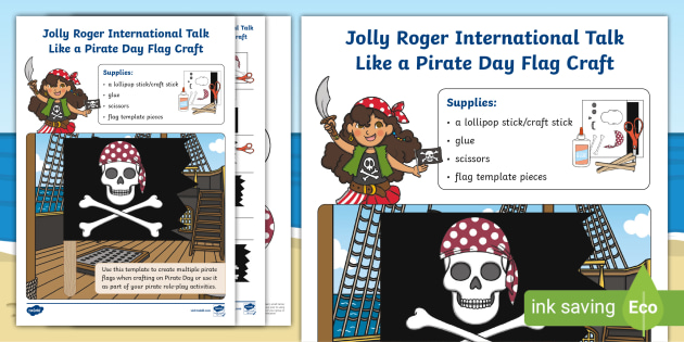 FREE! - International Talk Like a Pirate Flag Craft