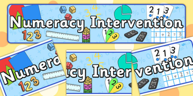Numeracy Intervention Display Banner