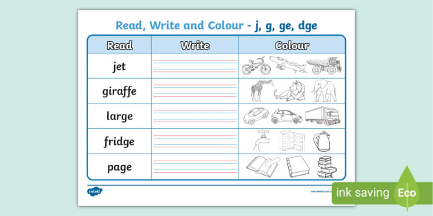 Read, Write and Colour