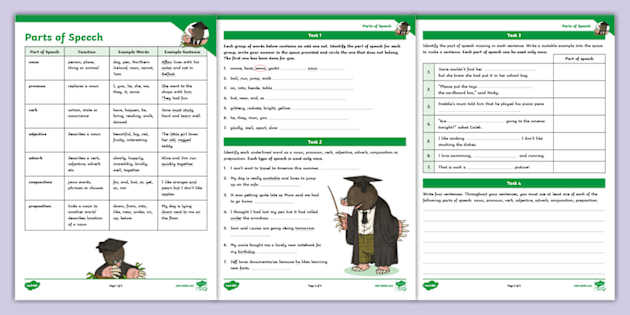 Parts Of Speech Activities Twinkl Co Uk