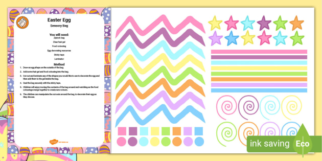 Easter Egg Sensory Bag (teacher made)