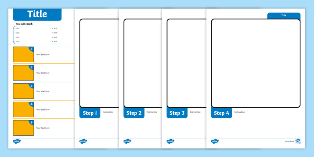 Editable Activity Craft Instructions (teacher made)