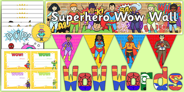 Superhero Wow Wall Ready Made Display Pack