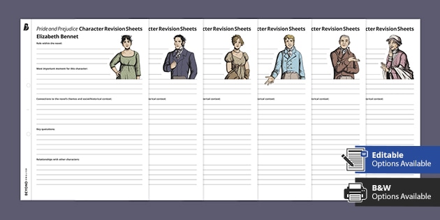 GCSE Pride and Prejudice Character Revision | Beyond