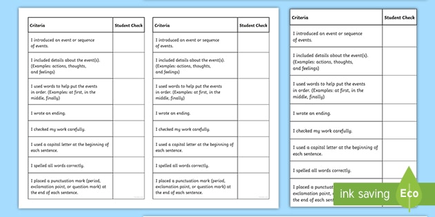Third Grade Informational/Expository Writing Genre Checklist