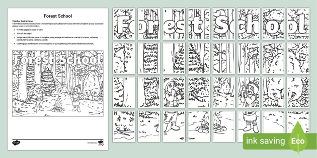 * NEW * Forest School Collaborative Colouring Activity,Forest School