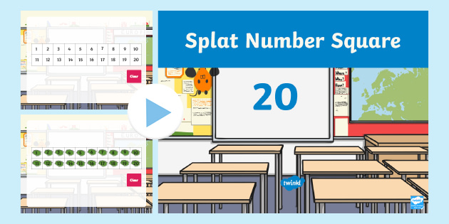 Interactive Number Square Splat Game | Numbers 1 - 20